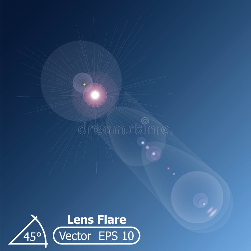 Vector Lens Flare Set stock vector. Illustration of energy - 42792992