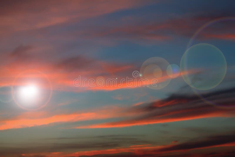 Lens Flare Sunset Sky Clouds Stock Image - Image of wallpaper, light ...