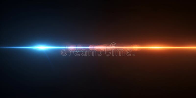 Lens Flare Effect with a Glowing Central Light Source and Diffused ...
