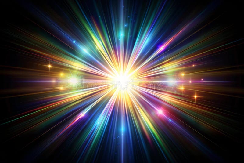 Lens Flare Effect for Overlay Designs on Black Background Stock ...