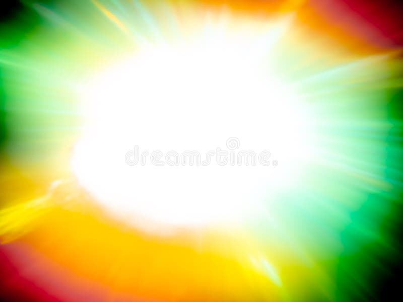 Lens Flare Effect with Sunlight Rays. Colorful Lens Flare Bokeh with ...