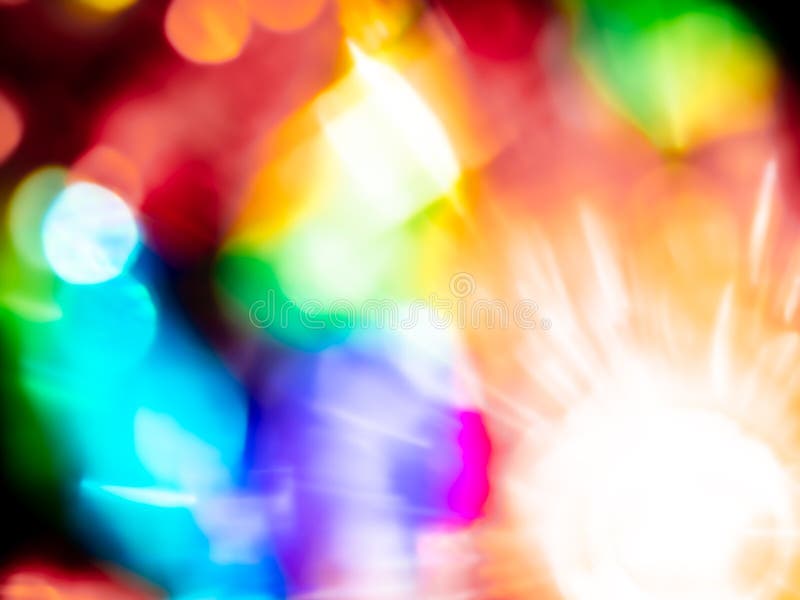 Lens Flare Effect with Sunlight Rays. Colorful Lens Flare Bokeh with ...