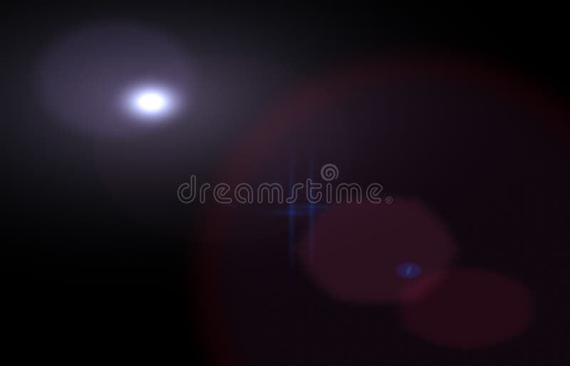 Lens Flare, Glow Light Effect on Black. Rays Light Effects, Overlays or ...