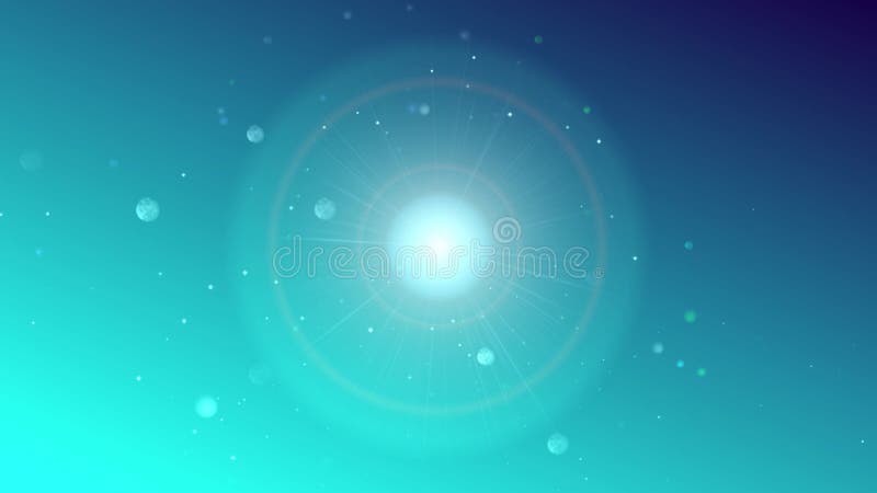 Lens Flare and Particles on Turquoise and Blue Gradient Stock Footage ...