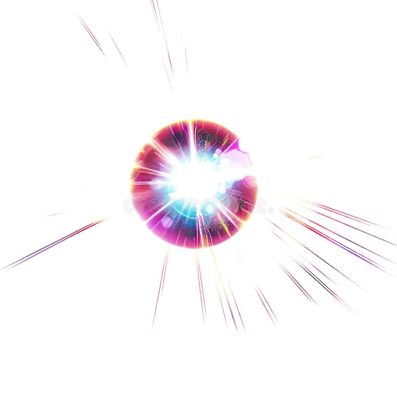 Lens Flare Star, Isolated Against a Transparent Background Stock ...