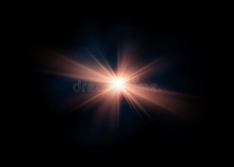 Lens Flare Vector Illustration. Glowing Spark Light Effect Isolated ...