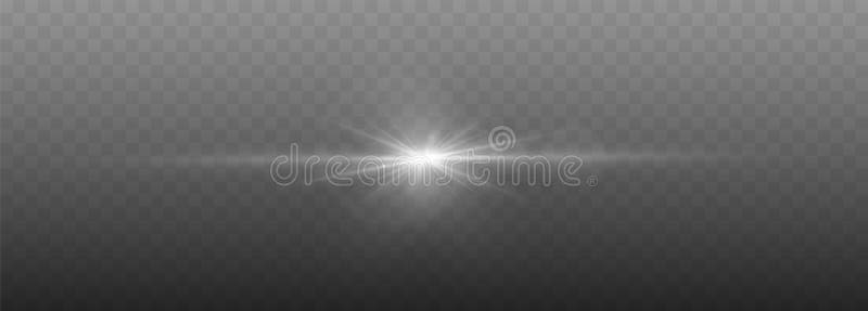 Lens Flare Vector Illustration. Glowing Spark Light Effect Isolated ...