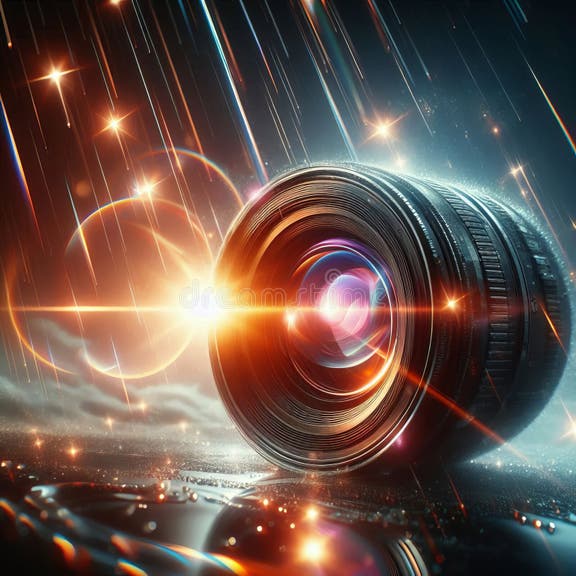 37 4 Lens Flare a Visual Effect Caused by Liht Scattering Withi Stock ...