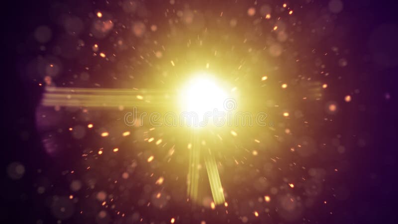 Lens Flares and Flying Particles Stock Illustration - Illustration of ...