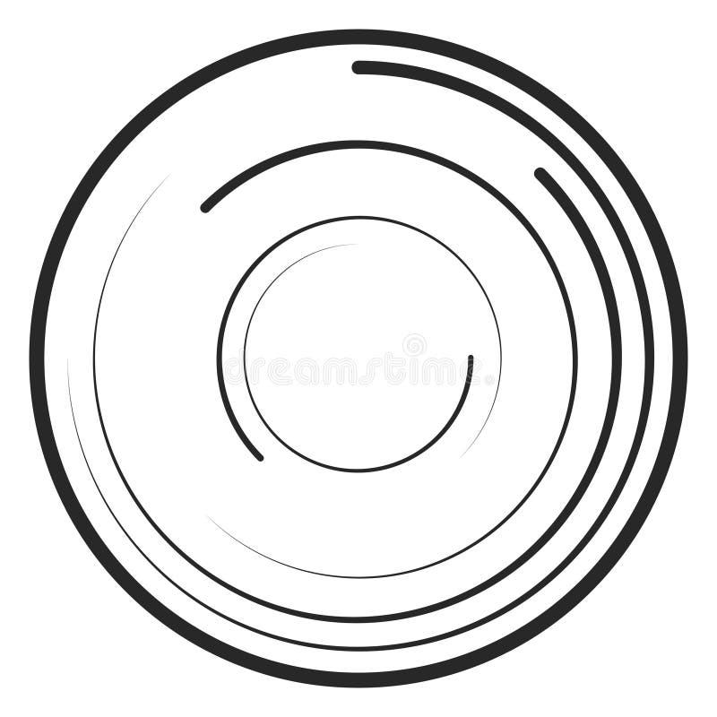 Lens Focus Concentric Motion, Dynamic Circular Lines Radiating Outward ...