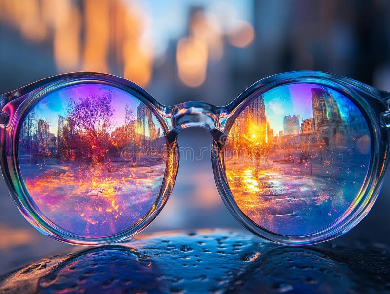 Through the Lens of the Glasses, See the Colorful World, the Sense of ...
