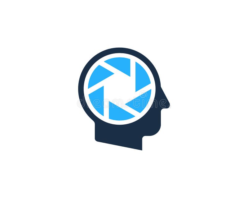Lens Human Head Logo Icon Design Stock Illustration - Illustration of ...