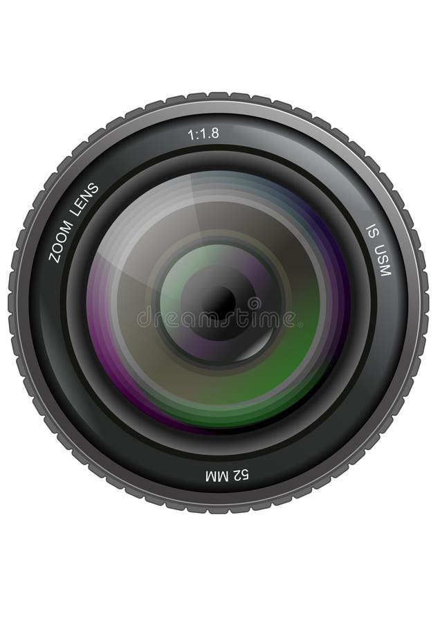 Camera Photo Lens Vector Illustration. Stock Vector - Illustration of ...