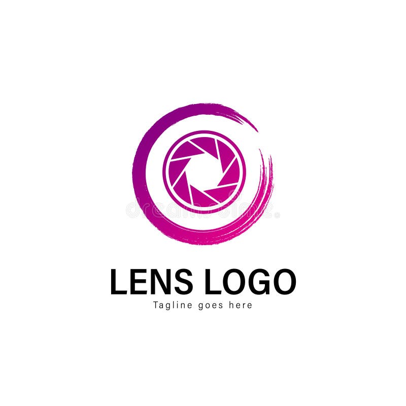 Lens Logo Template Design. Lens Logo with Modern Frame Isolated on ...