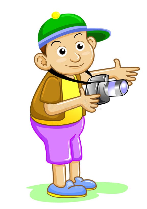 Lens man stock vector. Illustration of photographer, colorful - 16243670