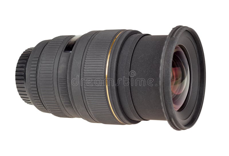 The Lens of Modern Digital Camera, Side View. Stock Image - Image of ...