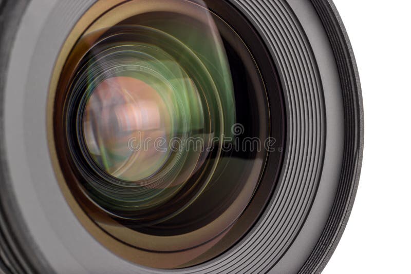 Lens of Modern Digital Camera, View of Front Lens Stock Photo - Image ...