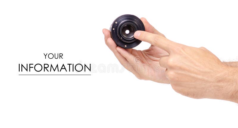 Lens Objective in Hand Pattern Stock Image - Image of objective ...