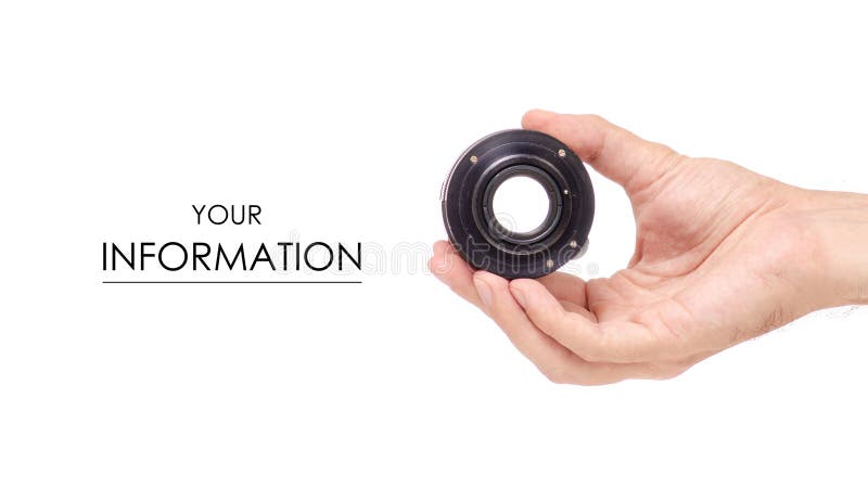 Lens Objective in Hand Pattern Stock Image - Image of camera, close ...