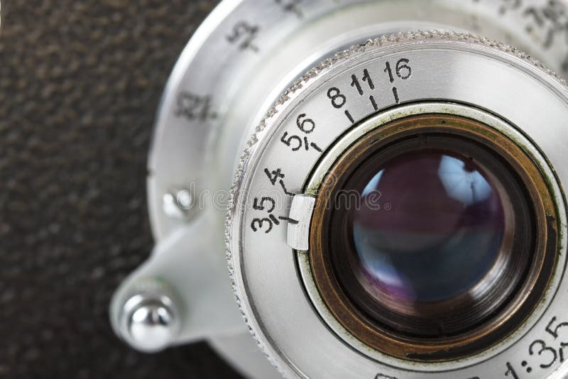 Lens of old camera stock image. Image of bellow, photocamera - 24409773