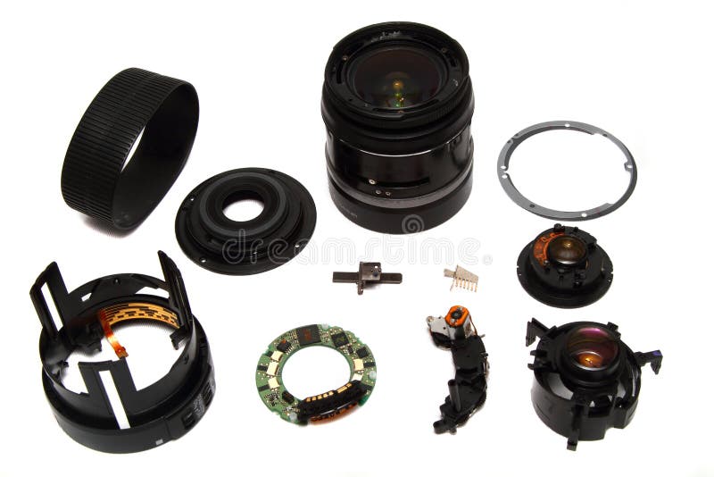 Lens Parts Isolated stock photo. Image of aperture, optic - 48298750