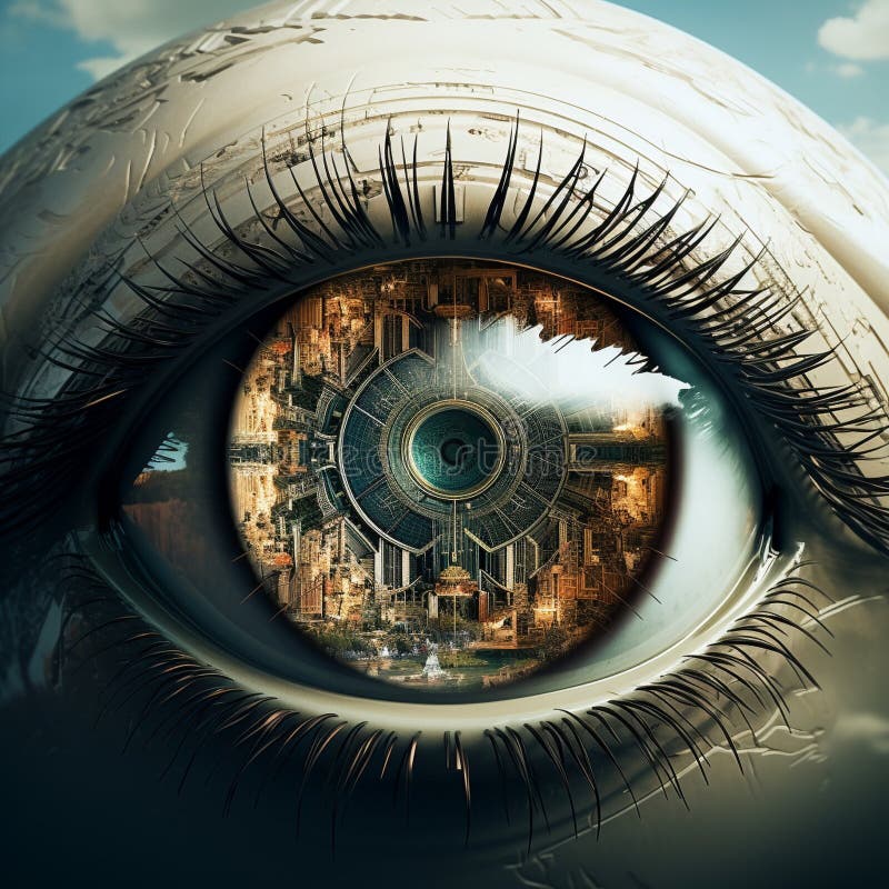 Lens of Perception: Exploring New Realities Stock Photo - Image of ...