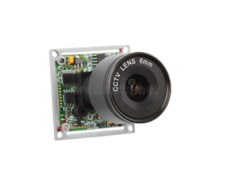 Lens for Security Video Cameras Stock Photo - Image of digital ...
