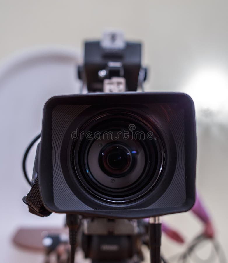 Television Camera Ready To Work in the Studio Closeup Stock Image ...