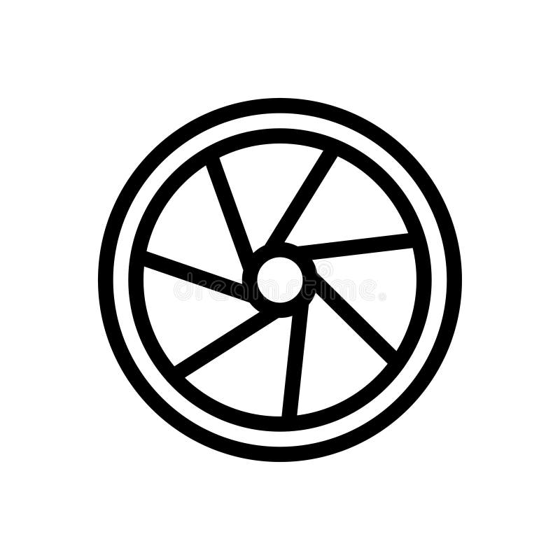 Lens vector thin line icon stock vector. Illustration of shutter ...
