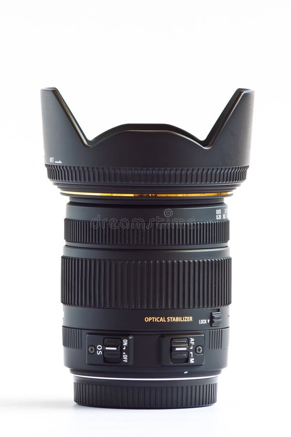 Lens zoom normal for DSLR. stock photo. Image of camera - 26542738