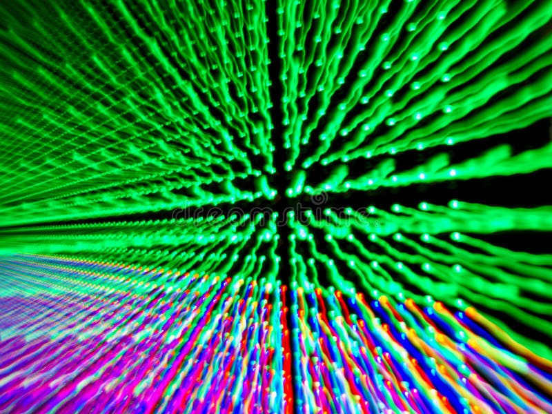 Lens Zoom Technic on Green Led Panel, Stock Photo - Image of light ...