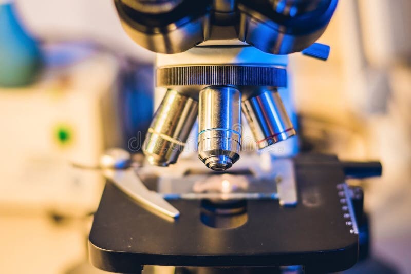 Lenses of an Optical Microscope Stock Photo - Image of magnification ...
