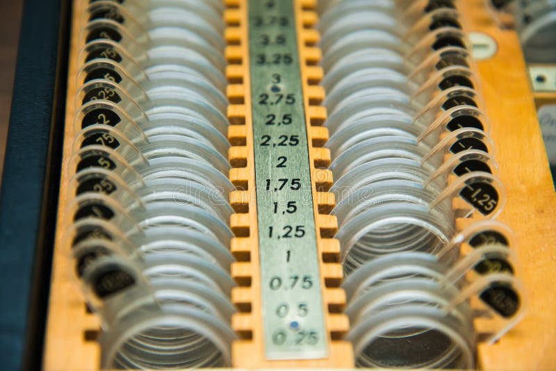 Lenses in the Optometrist`s Office Stock Image - Image of care ...