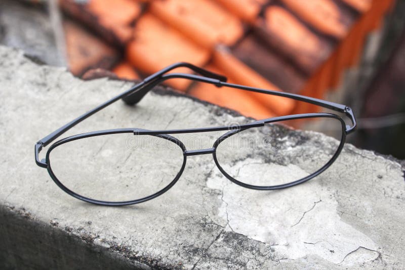 Lensless Sunglasses with Defocused Background Stock Photo - Image of ...