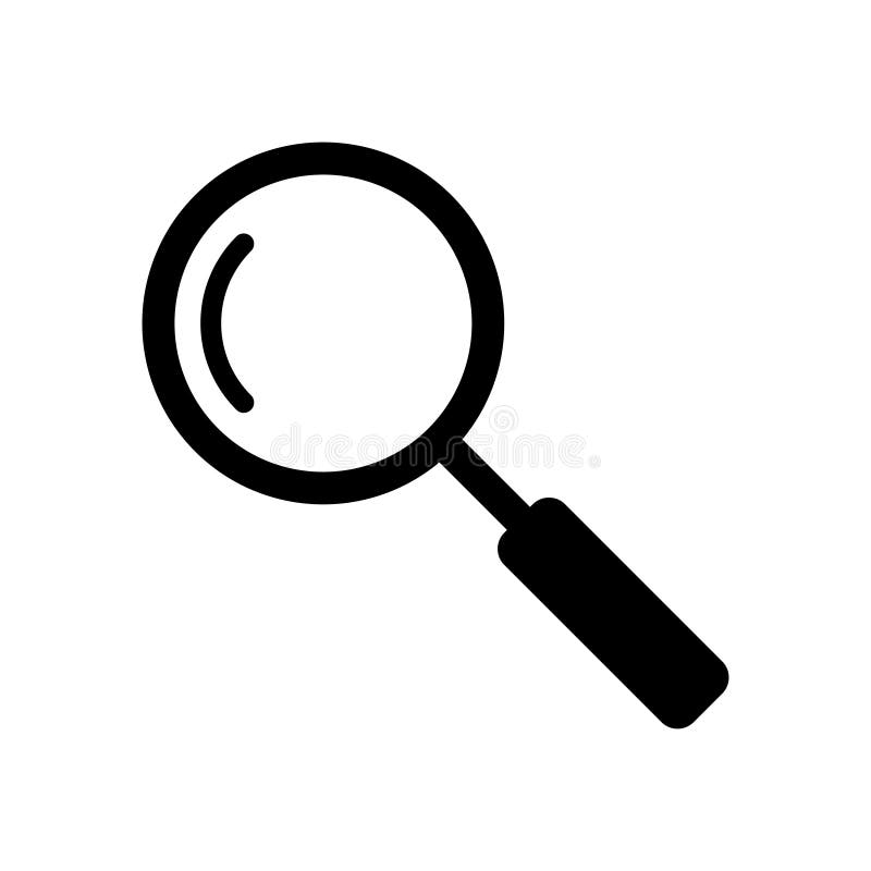 Lente D'ingrandimento, Icona Isolata Vettore Illustrazione Vettoriale ...