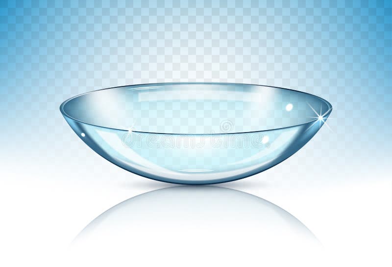 Vector La Lente Realista Del Contacto Visual Aislada En El Fondo Blanco ...