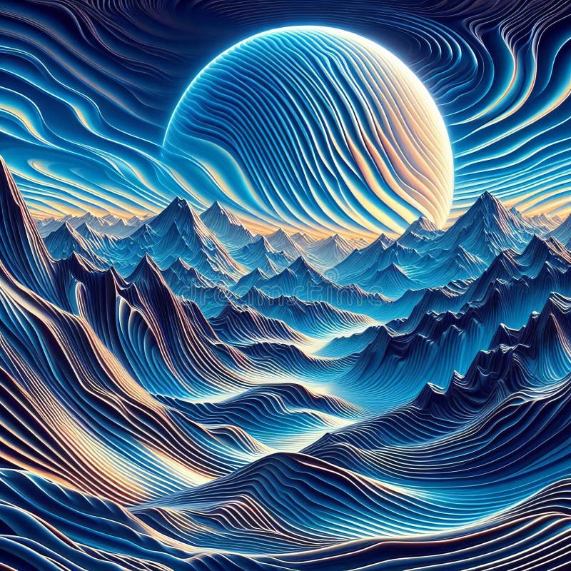 Lenticular Print Animated Currents that Change As the Viewing an Stock ...