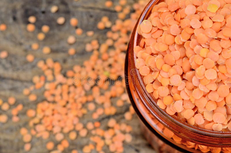 Lentil in jar on table stock image. Image of diet, table - 81958635