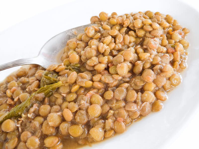 Lentil soup on white dish. stock image. Image of food - 13227935