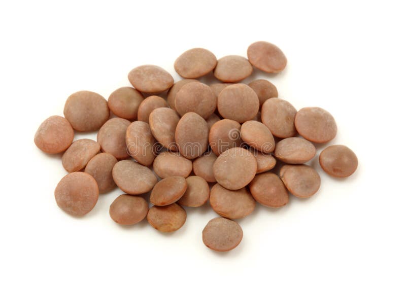 Lentilles brunes image stock. Image du brun, nature, nourriture - 8522455