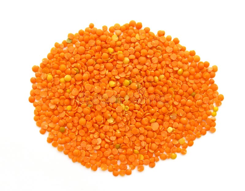 Lentilles rouges image stock. Image du rond, orange, rouge - 6175543