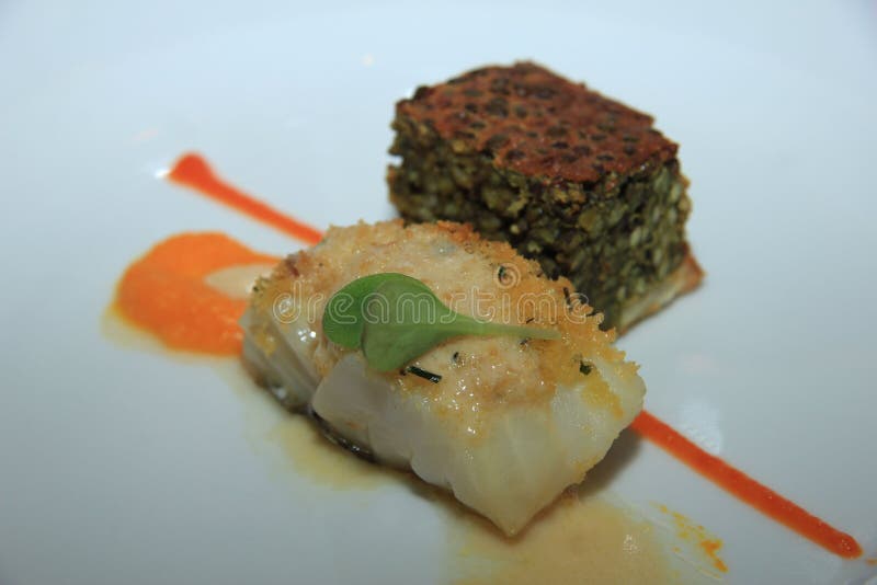 Lentils and fish stock image. Image of food, plate, beans - 82273717