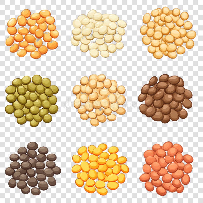Lentils set illustration stock illustration. Illustration of logo ...