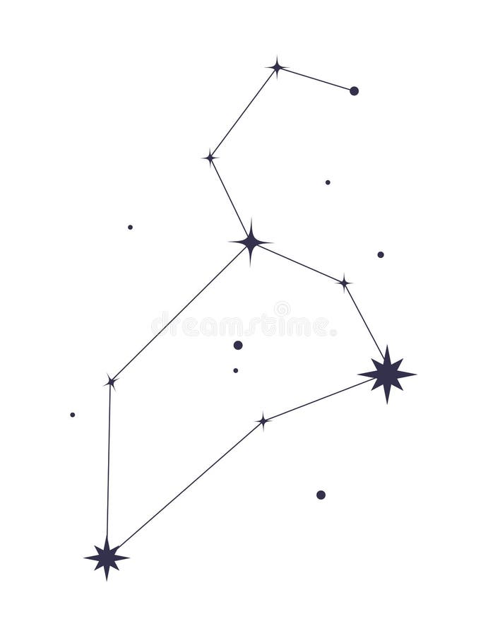 Leo Constellation Astrological Stock Vector - Illustration of isolated ...