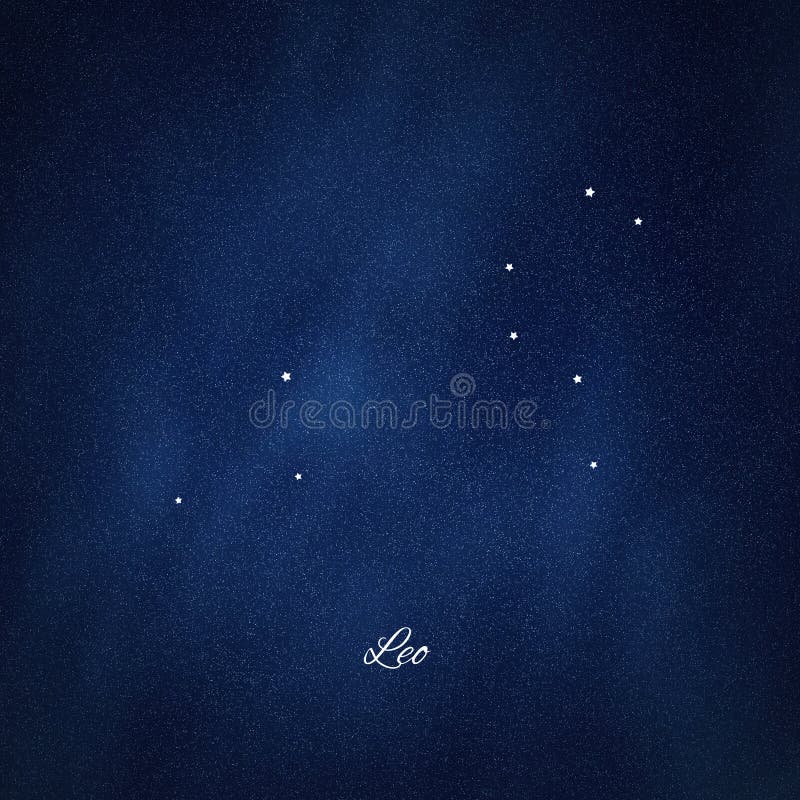 Leo Constellation, Cluster of Stars, Lion Constellation Stock Image ...
