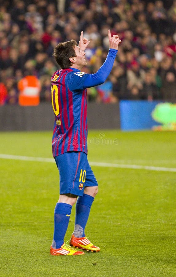 Messi celebrating a goal editorial stock image. Image of celebrating ...