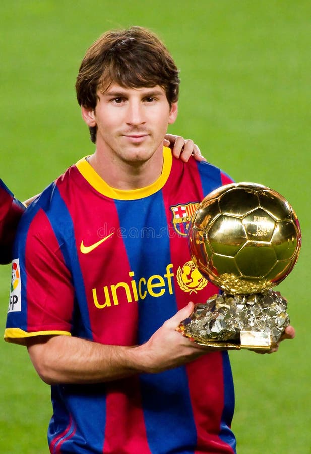 Leo Messi with FIFA Golden Ball Trophy Editorial Stock Image - Image of ...