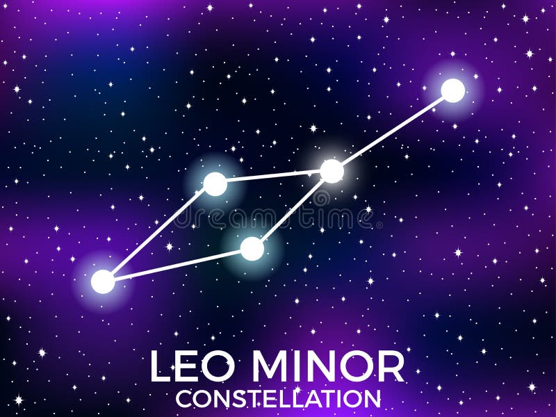 Leo Minor Constellation. Starry Night Sky. Cluster of Stars and ...