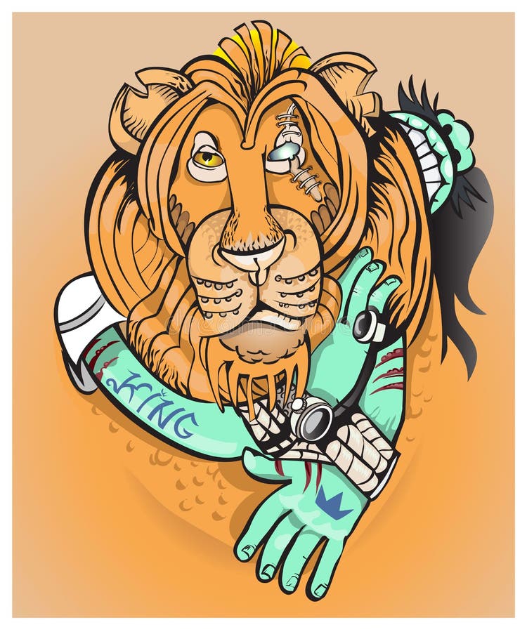 Leo, Representative of the Seventh Month in a Horoscope. Stock Vector ...