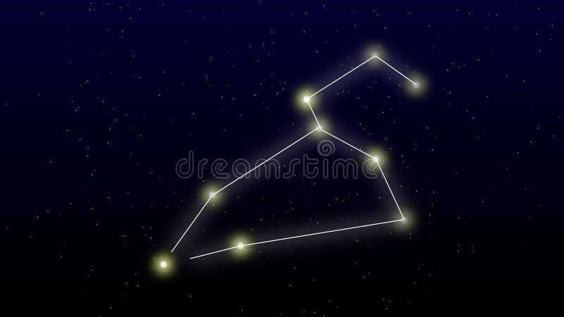 Leo Star Animated Leo Zodiac Star on Black Night Sky Stock Video ...